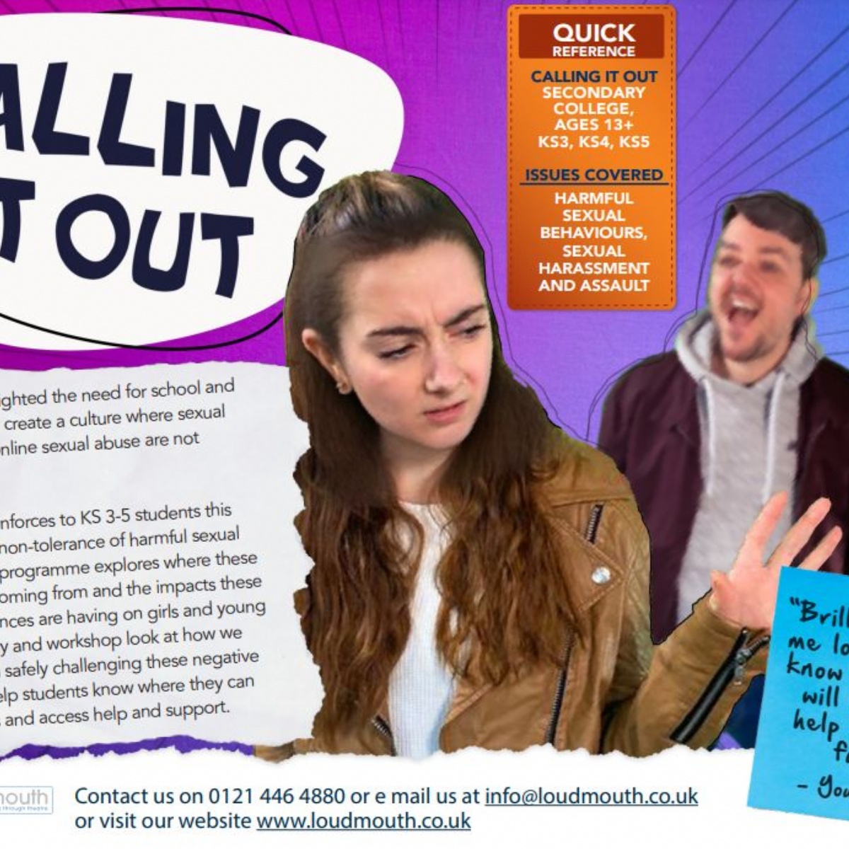 Thomas Keble School - Call It Out workshops
